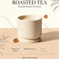 China Roasted Tea Scented Soy Wax Candle Natural Wick Home Fragrance Decor Gift for sale