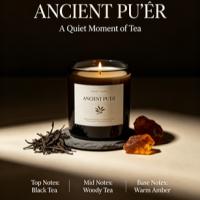 China Ancient Pu'er Scented Soy Candle Chinese Tea Aromatherapy Home Fragrance Gift for sale