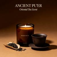 China Ancient Pu'er Scented Soy Candle Chinese Tea Aromatherapy Home Fragrance Gift for sale