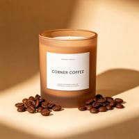 China Corner Coffee Scented Soy Candle Warm Café Aroma Home Decor Gift for sale