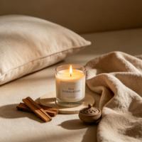 China Silk Sandalwood Scented Soy Candle Soft Woody Home Fragrance Gift for sale