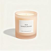 China Silk Sandalwood Scented Soy Candle Soft Woody Home Fragrance Gift for sale
