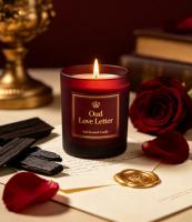China Oud Love Letter Luxury Scented Candle Natural Soy Wax Home Fragrance Gift for sale