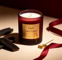 China Oud Love Letter Luxury Scented Candle Natural Soy Wax Home Fragrance Gift for sale