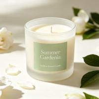 China Summer Gardenia Candle, White Floral Candle, Fresh Summer Scent, Luxury Home Fragrance, Elegant Decor Candle, Gift For Her for sale