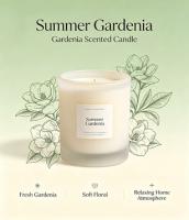 China Summer Gardenia Candle, White Floral Candle, Fresh Summer Scent, Luxury Home Fragrance, Elegant Decor Candle, Gift For Her for sale