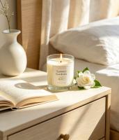 China Summer Gardenia Candle, White Floral Candle, Fresh Summer Scent, Luxury Home Fragrance, Elegant Decor Candle, Gift For Her for sale