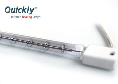 China 80-750v Halogen Heat Lamp / Quartz Tube IR Bulb With Ceramic White Coating for sale