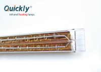 China BOPET Horizontal Quartz Halogen Infrared Heater Lamps With Tungsten Fiklament for sale