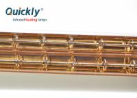 China BOPET Horizontal Quartz Halogen Infrared Heater Lamps With Tungsten Fiklament for sale