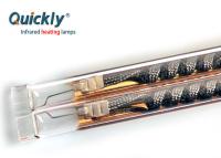 China Quartz Glass Halogen Infrared Carbon Fiber Heater For Textile Lamination for sale