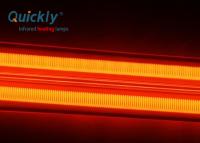 China Twin Tube Medium Wave Quazrt Infrared Lamp Gold Reflector For Leather Embossing for sale
