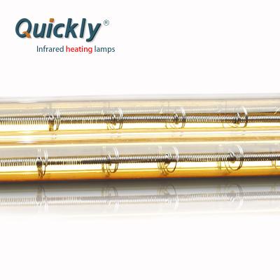 China 23*11mm 480v 6000w Golden Twin Short Wave Heat Lamp for sale