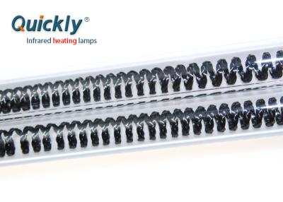 China 2.6um Twin Tube Carbon Fiber Infrared Heating Lamp White Ceramic Coating for sale