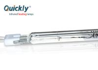 China 2.6um Twin Tube Carbon Fiber Infrared Heating Lamp White Ceramic Coating for sale
