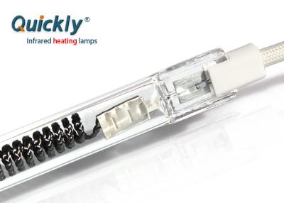 China Single Tube Transparent infrared carbon fiber heater 1400°C Filament Temperature for sale