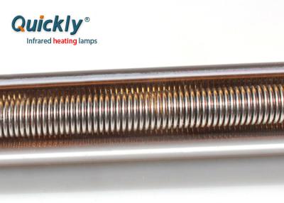 China Gold Coating Tubular Medium Wave IR Heating Lamp For Plastic Industrial for sale