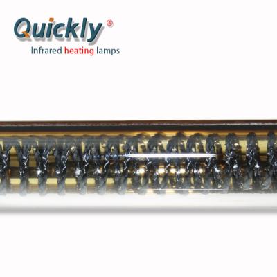 China Gold Color Single Tube Carbon Fiber Infrared Heater 1.6um 2.6um Wavelength for sale