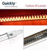 China Gold Color Single Tube Carbon Fiber Infrared Heater 1.6um 2.6um Wavelength for sale