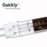 China Twin Tube Carbon Fiber Quartz Infrared Heater Lamps Gold Coating for sale