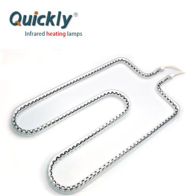 China 230V 1500W Transparent Carbon Fiber Infrared Heating Lamp For Food Oven for sale
