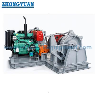China 38mm Diesel Engine Driven Marine Anchor Windlass for Ship Deck | Double Gypsy Windlass for sale