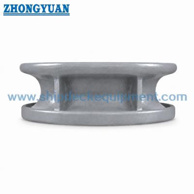China Bulwark Mounted Mooring Chock JIS F 2007 Type B | Round Opening Cast Steel Rope Guide for sale