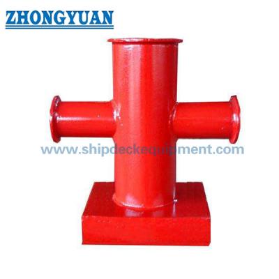 China Ship Cross Bitt Cruciform Bollard | CB/T 3845-2000 Deck Welded Mooring Bollard for sale