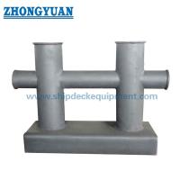 China Deck Welded Double Cross Bitt Bollard for Ship Mooring | GB/T 554 Type DH DN200–300 for sale