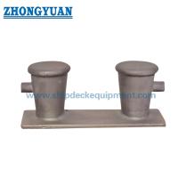 China Cast Steel Double Bitt Bollard with Horn Options | ASTM A27-70-36 Ship Mooring Equipment for sale