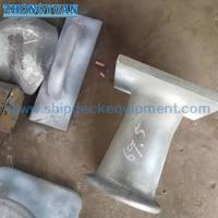 China Cast Steel Single Bitt Bollard for Barges and Workboats | ASTM A27-70-36 Thru-Deck & Flush Weld Types for sale