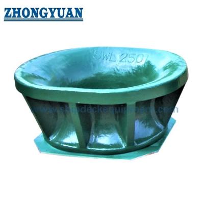 China Cast Steel SPM Chock JIS F 2030 Type A | Bulwark-Mounted Towing Chock for Single Point Mooring for sale