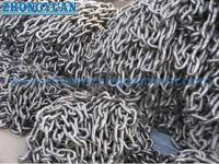 China MIL-C-22521C Open Link Coast Guard Buoy Mooring Chain | 13–48 mm Studless Welded Chain for sale