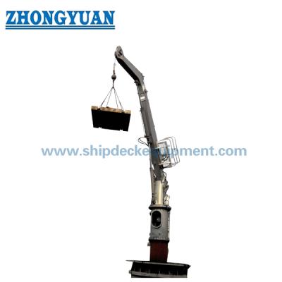 China 1–8T Pedestal Hydraulic Knuckle Boom Marine Deck Crane | Compact Slewing Crane for sale