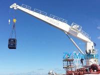 China 1–20T Hydraulic Slewing Crane for Ship Deck | Straight Boom Marine Crane with 360° Rotation for sale