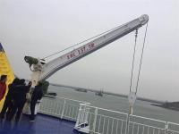 China 3T 5m Electric Fixed Boom Slewing Crane With Tower Ship Deck Equipment for sale