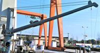 China 3T 5m Electric Fixed Boom Slewing Crane With Tower Ship Deck Equipment for sale