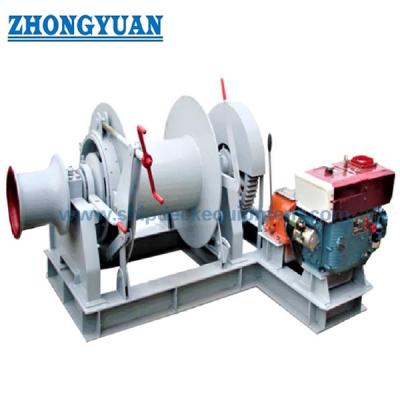 China Diesel Engine Driven Anchor Winch with Single Drum Single Warping End for sale