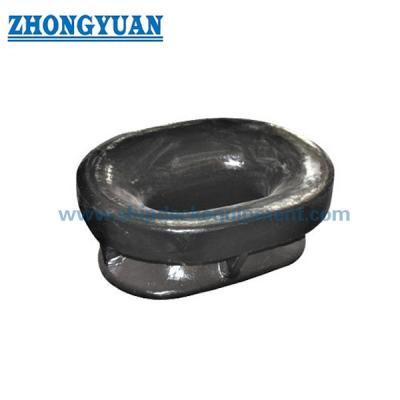 China Bulwark Mounted Mooring Chock JIS F 2007 Type A | Oval Opening Cast Steel Rope Guide for sale
