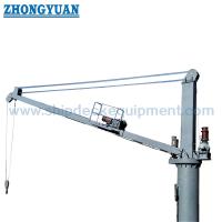 China 3T 5m Electric Fixed Boom Slewing Crane With Tower Ship Deck Equipment for sale