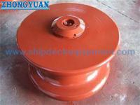 China NS 2585 Open Type Casting Steel Roller Button Ship Mooring Roller Fairlead  Ship Mooring Equipment for sale