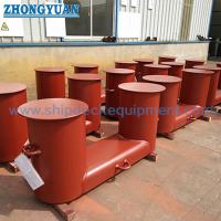 China 125–250mm Inclined Double Bitt Bollard | CB/T 169-2011 Type B Welded Mooring Bollard for Ship Deck for sale
