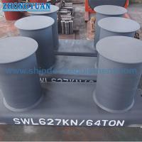 China 50–100mm Inclined Double Bitt Bollard | CB/T 169-2011 Type A Welded Mooring Bollard for Ship Deck for sale
