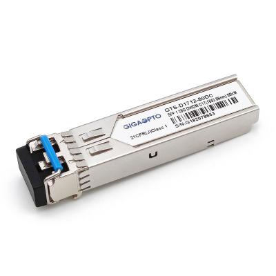 China 1.25Gbps SFP 80km C17~C61 1000BASE-DWDM 100GHz Transceiver Module  DOM SMF Duplex LC for sale