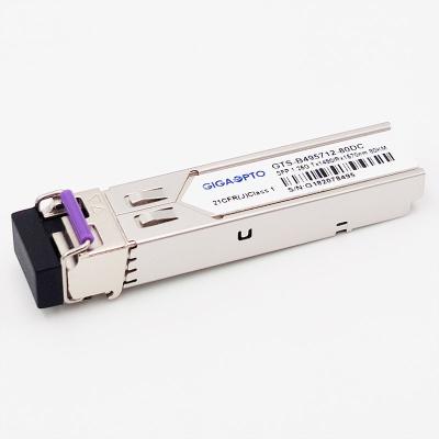 China 1.25G BiDi SFP 1000BASE-BX TX1490nm/RX1570nm 80km SMF DOM LC Transceiver Module for sale
