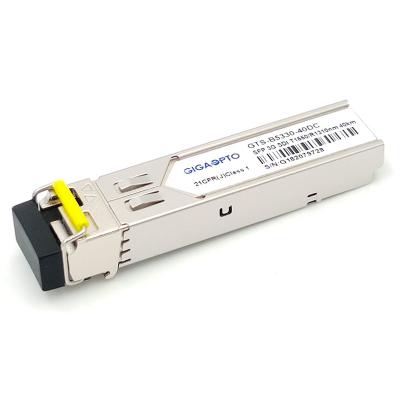 China 3Gbps MSA SMPTE SFP BiDi TX1550nm RX1310nm 40km Transmitter Receiver Module For SD/HD/3G-SDI LC SMF DDM for sale