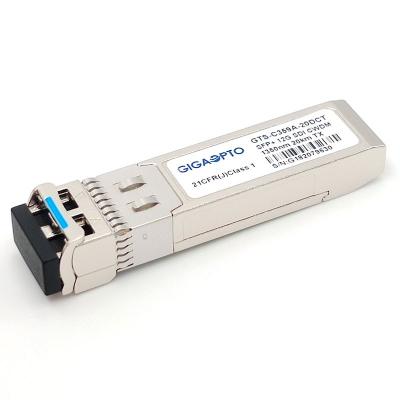 China 12G SDI CWDM Transmitter SFP+ Tx 1270~1450nm DFB Transmitter 20KM LC DOM MSA Pinout for sale