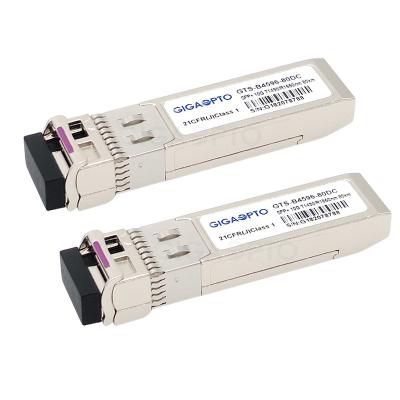 China 10Gbps Cisco Compatible Transceivers 1490nm TX / 1550nm SFP-10G-BX80U for sale