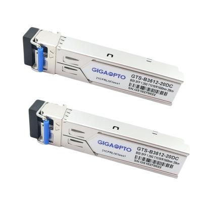 China 1000BASE-BX Cisco GLC-BX-20U Compatible SFP Transceiver Module TX1310nm RX1550nm 20km for sale