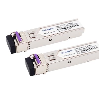 China TX1490nm RX1570nm WDM 80km SMF DOM LC 1.25G Cisco Ethernet Transceiver GLC-BX80-U for sale
